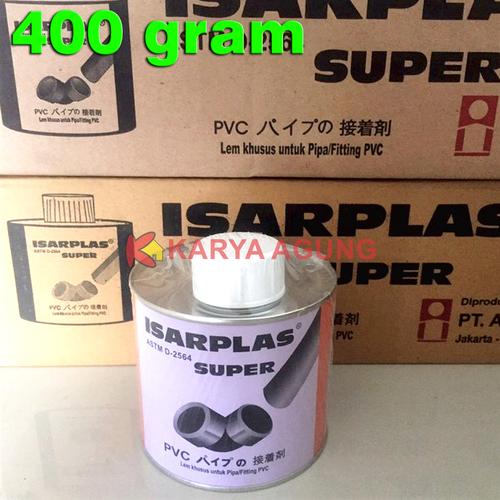 Jual Lem Pipa Kuas ISARPLAS Super 400 gram / Lem Fitting PVC 400 gr ...