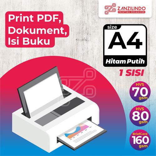 Jual Print Dokumen Cetak Buku laporan Tugas A4 Hitam Putih 1 Sisi - Kab ...