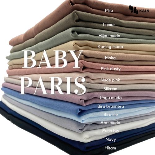 Jual Bahan Kain Jilbab Kerudung Baby Paris per 1,15 meter - Biru ...