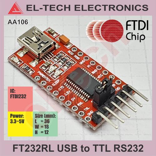 Jual USB to TTL UART RS232 Serial Converter Konverter CH340 FT232 ...