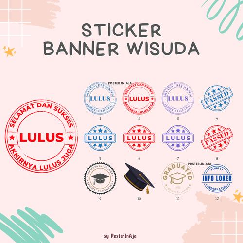 Jual Sticker Tambahan untuk Banner Wisuda ke-LULUS an Transparant Label ...