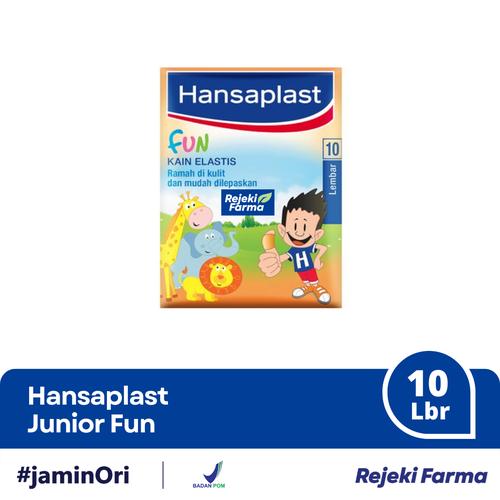Jual Hansaplast Junior Fun Kain Elastis 10 Lembar Plester Anak-Anak ...