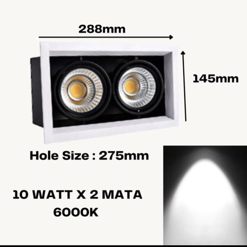 Jual KAP LAMPU HALOSPOT DOWNLIGHT HALO SPOT DOWN LIGHT DOUBLE EYE 10W ...