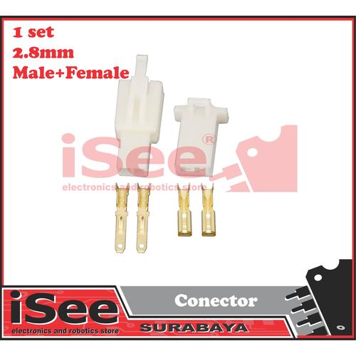 Jual Small Car Socket 2p 2.8mm kabel soket motor mobil Skun Kecil 2Pin ...