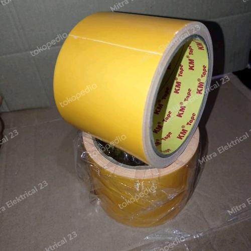 Jual Cloth Tape Lakban Kain KM Duct Tape Yellow / Kuning 24, 48, 72mm × ...