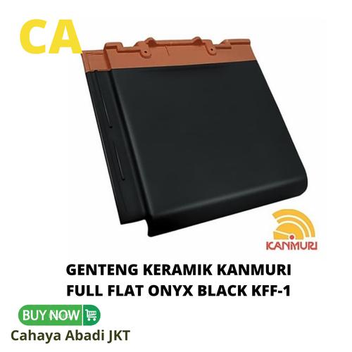 Jual GENTENG KERAMIK KANMURI FULL FLAT ONYX BLACK - Jakarta Pusat - CAHAYA ABADI JKT | Tokopedia