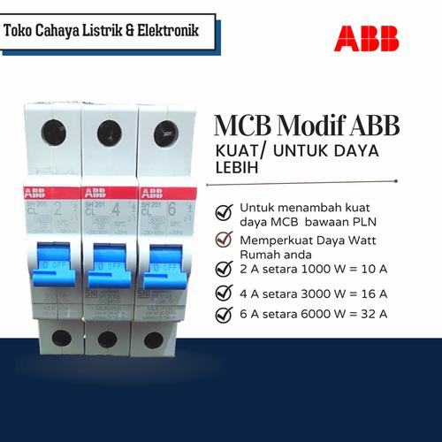 Jual MCB kuat ABB (upgrade) 2A 4A 6A Up To 32A - 2 Amper - Kab ...