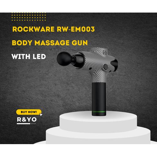 Jual Body Muscle Massage Gun with LED ROCKWARE RW-EM003 - Black Carbon ...