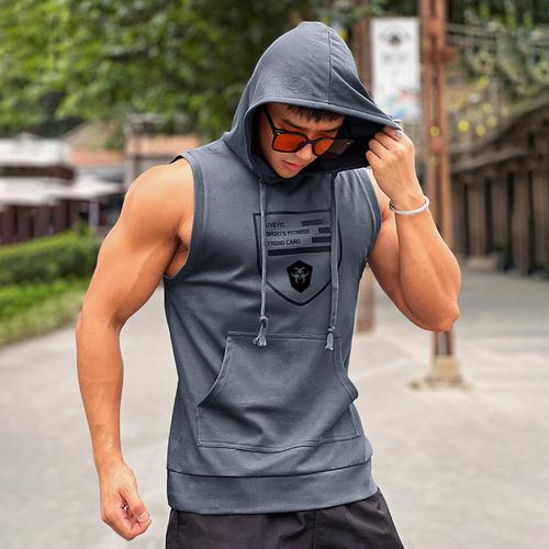 Jual HOODIE TANK-TOP PRIA GYM L-8007 - Hitam, M - Kota Tangerang ...