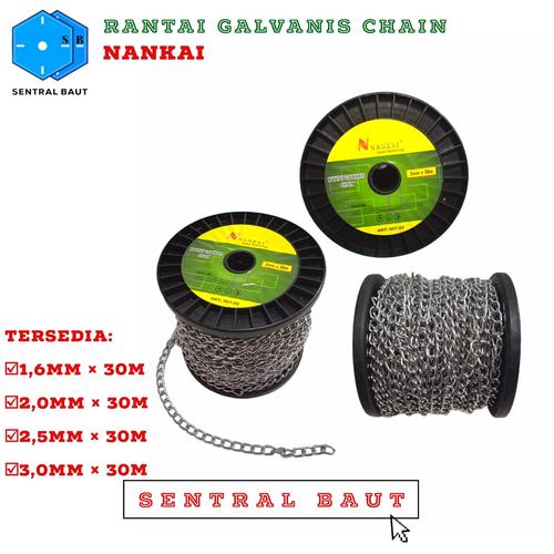 Jual Rantai Galvanis Chain Nankai - 1,6 mm - Kota Bandar Lampung ...