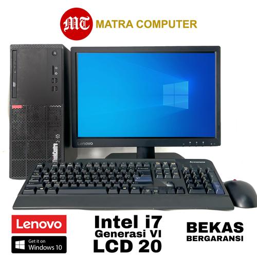 Jual Paket Komputer lenovo core i7 6700 bekas lcd 20 inch ThinkCentre ...