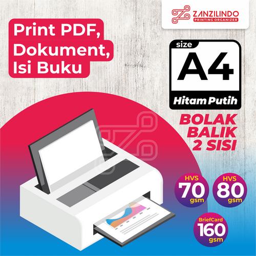 Jual Print Dokumen Cetak Buku laporan Tugas A4 Bolak Balik 2 Sisi Hitam ...