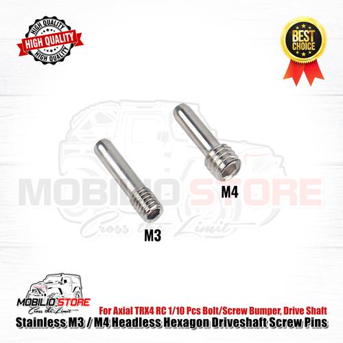 Jual Metal M3 M4 Headless Hexagon Driveshaft Screw Pins Bumper Drive ...