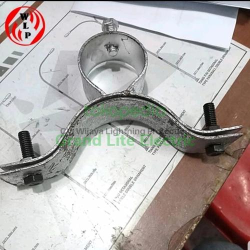 Jual clam/klem tiang pju 1,5inch ke tiang 2 3 4inch galvanis - 4inch ...