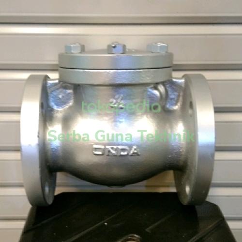 Jual Swing Check Valve 6" inch DN 150 ONDA Jis 10k Klep Tabok Cast iron ...