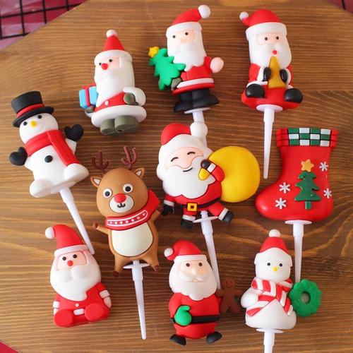 Promo CMN02 Cake Topper 3D Natal Christmas Xmas Dekor Kue Santa Snowman ...