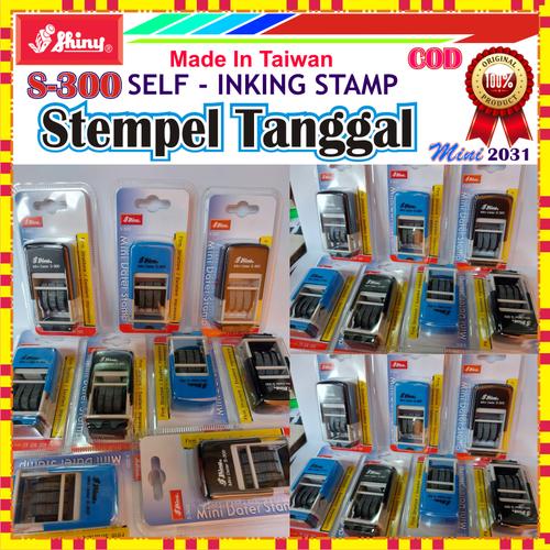 Jual STEMPEL TANGGAL CAP SHINY S-300 MINI OTOMATIS WARNA HITAM DAN BIRU ...
