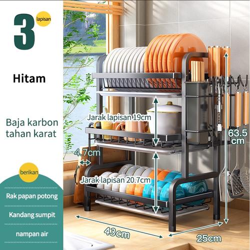 Jual Rak Pengering Piring Rak Piring Stainless Rak Dapur Rak Cuci ...