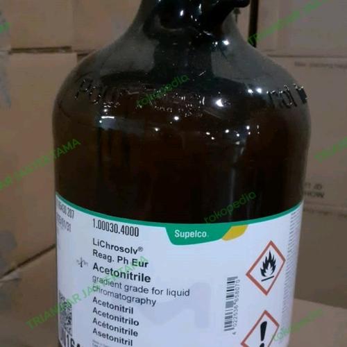 Jual Acetonitrile gradient grade Reag. Ph Eur 4 liter Merck 1.00030. ...