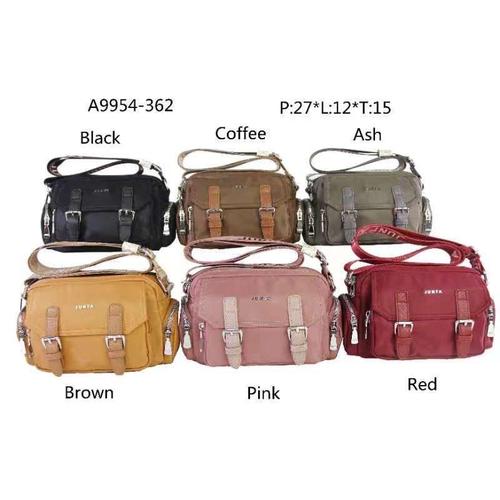Jual Tas selempang Junfa Bahan Parasut Terbaru. Size 27x12x15 cm.Tas Wanita - 9954, Coffee ...