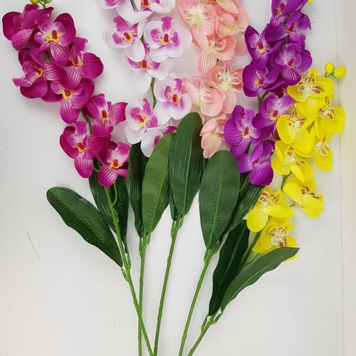 Jual Bunga anggrek plastik hias palsu artificial dekorasi - DK PURPLE ...