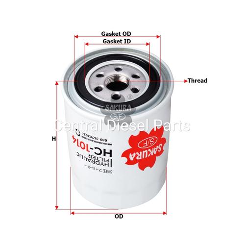 Jual Hydraulic Filter 6D15 6D16T Kato 689-3570302-1 HC-1014 HC1014 ...