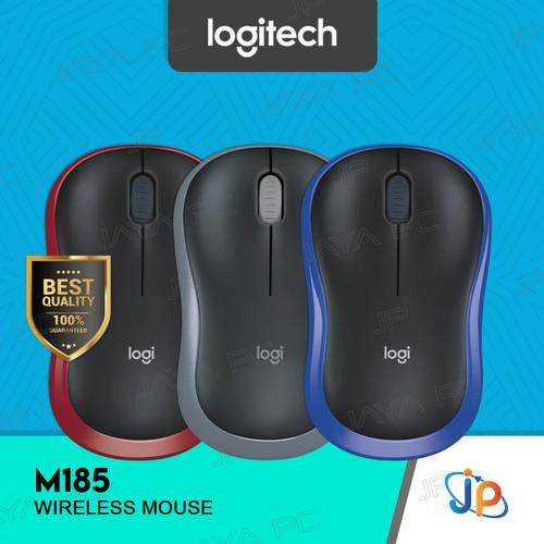 Jual Logitech Wireless Optical Mouse M185/ M 185 - Merah - Jakarta ...