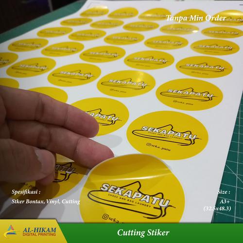 Jual Cetak Stiker A3+ I Print Laser I Cutting mesin (Bontax, Vinyl ...