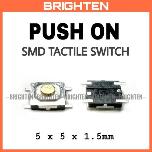 Jual Push ON Tact / Tactile Switch 4 pin SMD 5x5x1.5mm - Kota Bandung ...