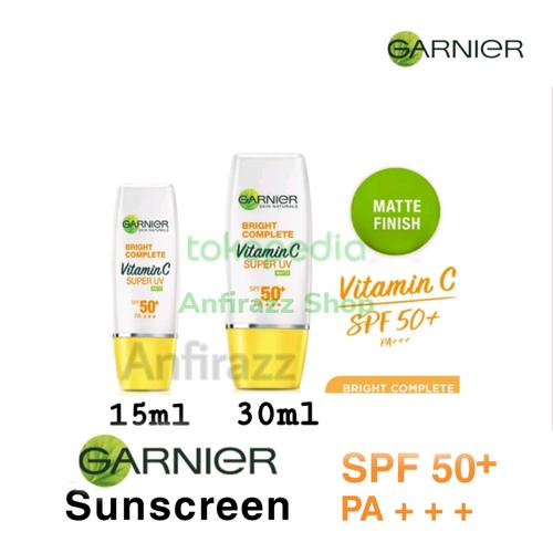 Jual Garnier Super UV Sunscreen SPF50+ PA++++ 15ml - Mate Finis30ml ...