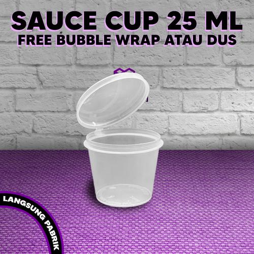 Jual Sauce Cup 25 ml isi per 50 pcs / Tempat Saus Sambal Plastik ECER ...
