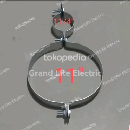Jual klem tiang pju double 11"x11/4inch plat galvanis putih - Jakarta ...