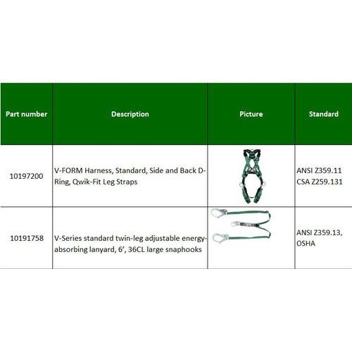 Jual Fall protection msa 10197200 & msa lanyard 10191758 double big ...