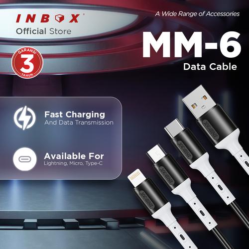 Promo Kabel Data Inbox MM-6 2.4A untuk Android & iOs - Biru, Micro ...