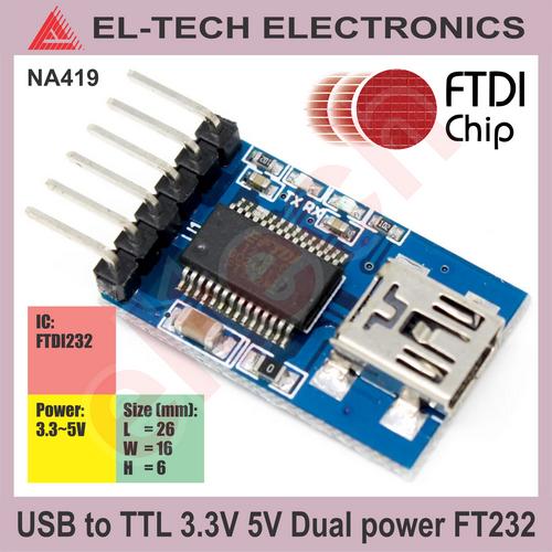 Jual USB to TTL UART RS232 Serial Converter Konverter CH340 FT232 ...