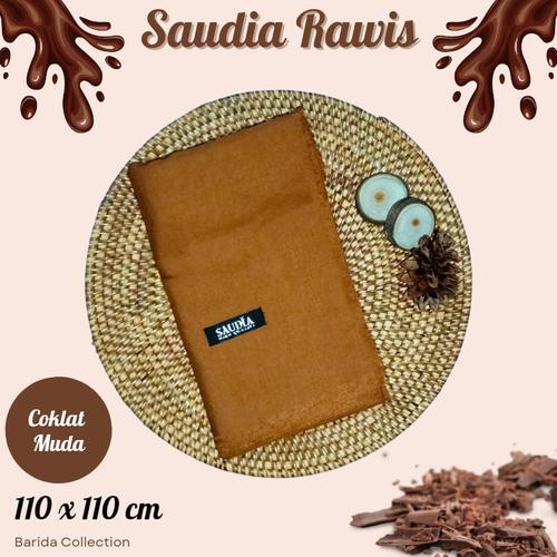 Jual Saudia Rawis Kerudung Segiempat / Jilbab Rawis Hijab Polos Coklat ...
