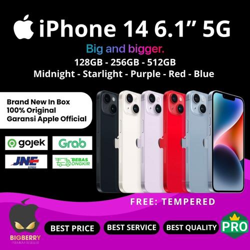 Jual ibox iPhone 14 128gb 256gb 256 512gb midnight starlight purple ...