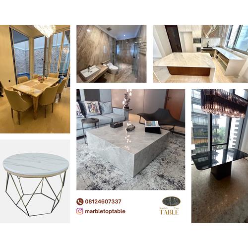 Jual Meja Marmer | Marble Table | Coffee Table | Kitchen Set | Meja ...