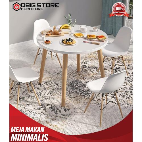 Jual Meja Makan Cafe Minimalis Modern Dining Table - PUTIH-KOTAK-80 ...