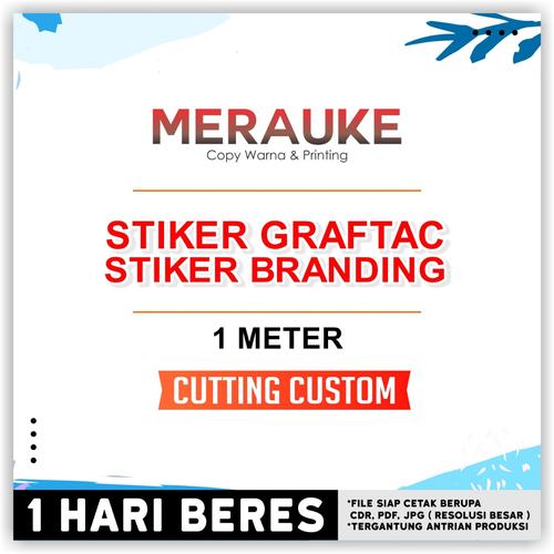 Jual CETAK LABEL STIKER GRAFTAC / CUTTING CUSTOM / 1 METER / STIKER ...