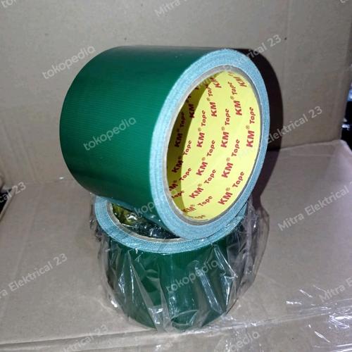 Jual Cloth Tape Lakban Kain KM Duct Tape Green / Hijau 1, 2, 3 Inch × ...