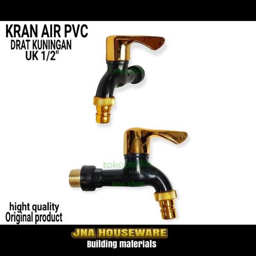 Jual KRAN AIR /KRAN TAMAN/KRAN TEMBOK DRAT KUNINGAN INSTALASI 1/2 ...