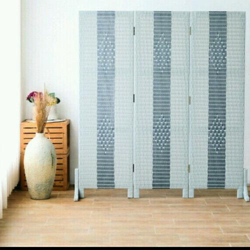 Jual Sketsel Partisi pembatas ruangan portable rotan sintetis 3 daun ...