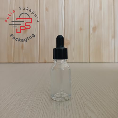 Jual botol pipet 15ml kaca natural tebal/botol serum 15ml/ring smooth ...