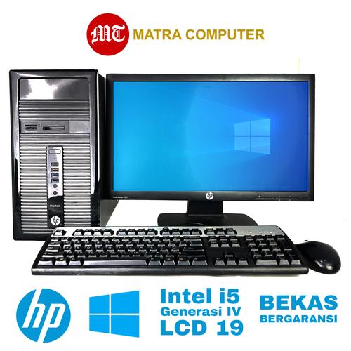 Jual Komputer HP core i5 intel generasi 4 LCD 19 bekas prodesk 490 G1 ...