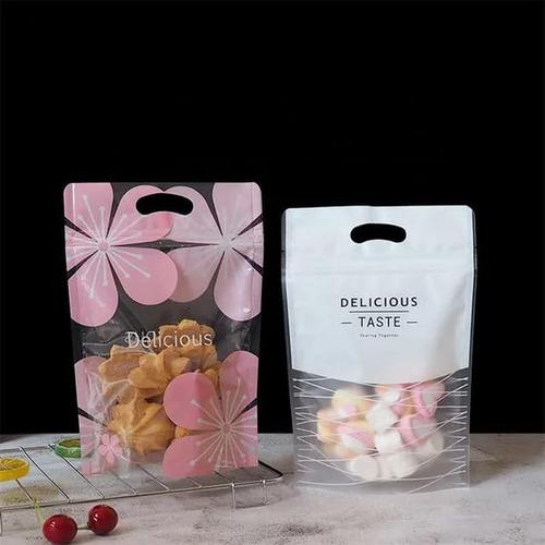 Jual Plastik Klip Roti Cookies | Zipper Bag Standing Pouch Motif Bunga ...