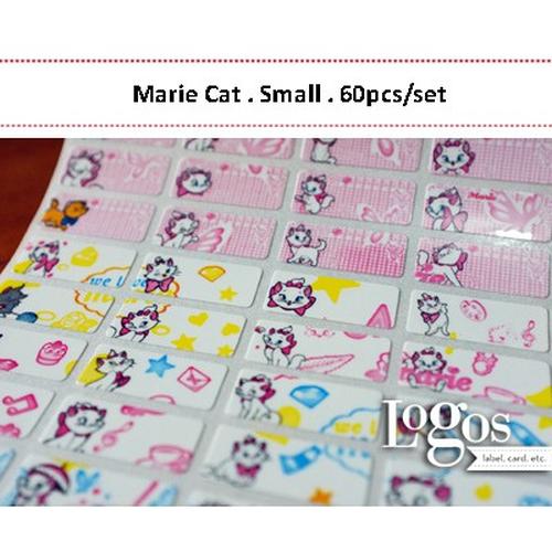 Promo Marie Cat Small Sticker Name Label nama waterproof Stiker nama ...