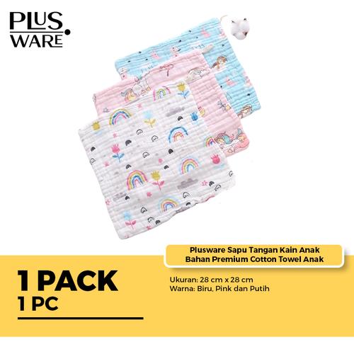 Jual Plusware Sapu Tangan Kain Anak Bahan Premium Cotton Towel Anak ...