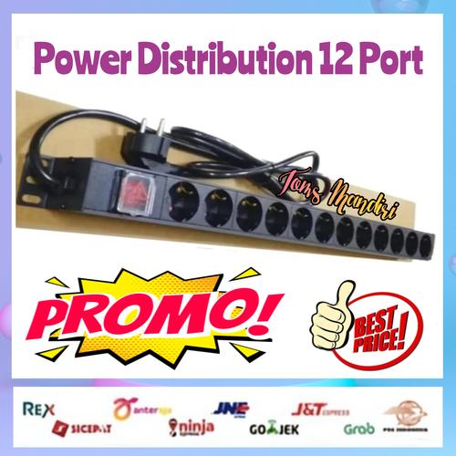 Jual Power Distribution Unit pdu 12 Port Hole Cable Switch on off ...
