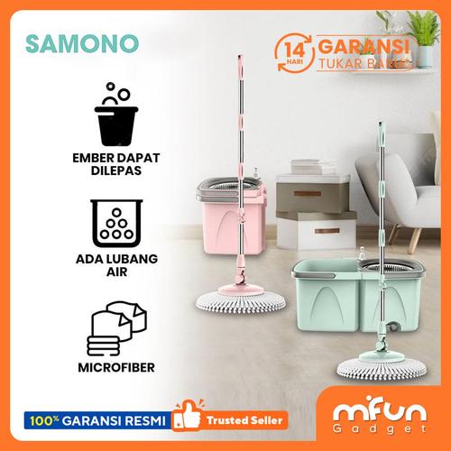 Promo Bonbox Alat Pel Super Mop Kain Fiber dengan Spin Mop Ember 2in1 ...